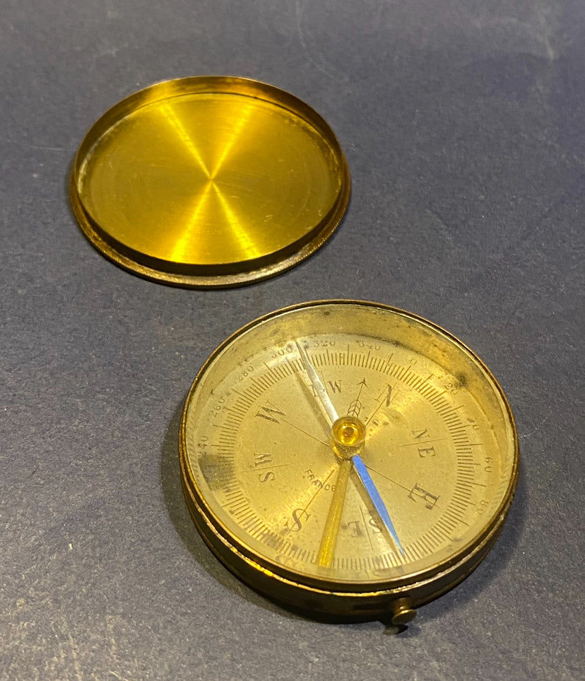 Vintage Brass Compass Made in France – Explorer Antiques