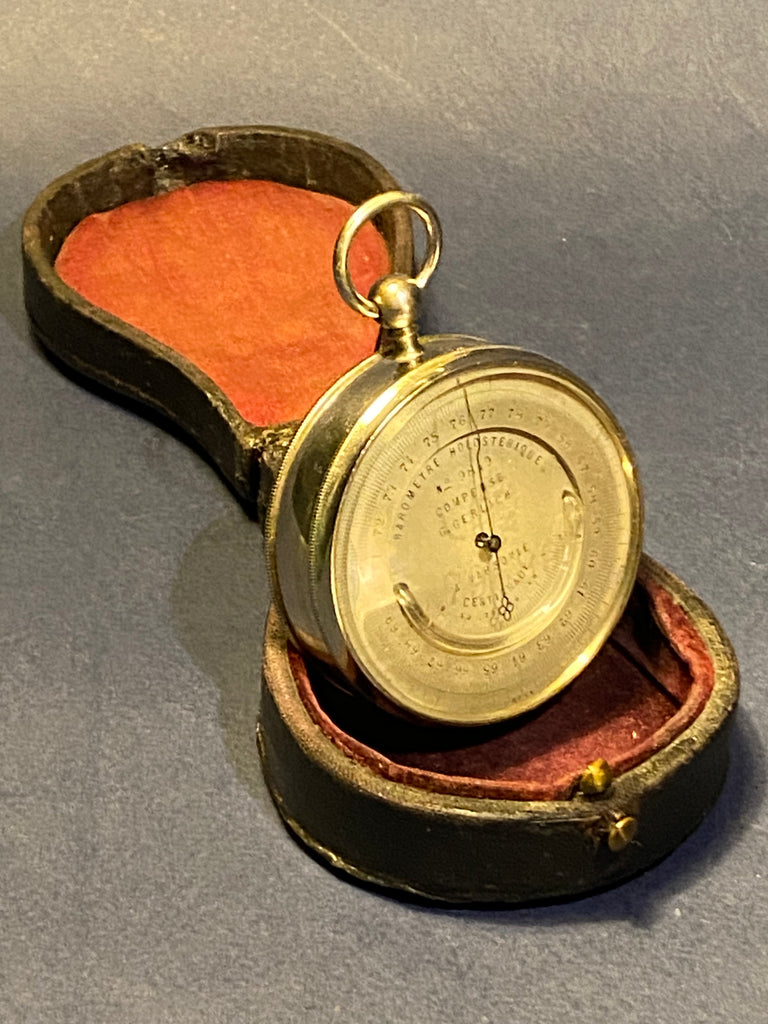 Zero Stock -Antique Pocket Barometer and Thermometer Compendium G. Ger ...