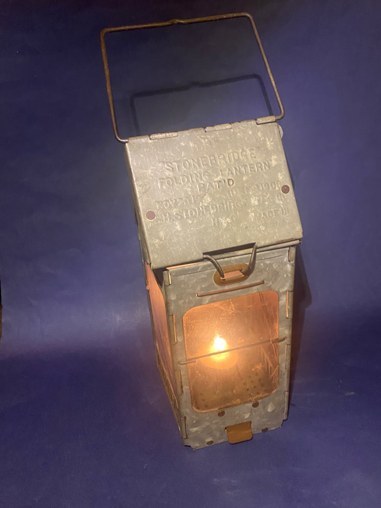 Zero Stock-Vintage Stonebridge Folding Lantern Made În USA WW1 Era Pat ...