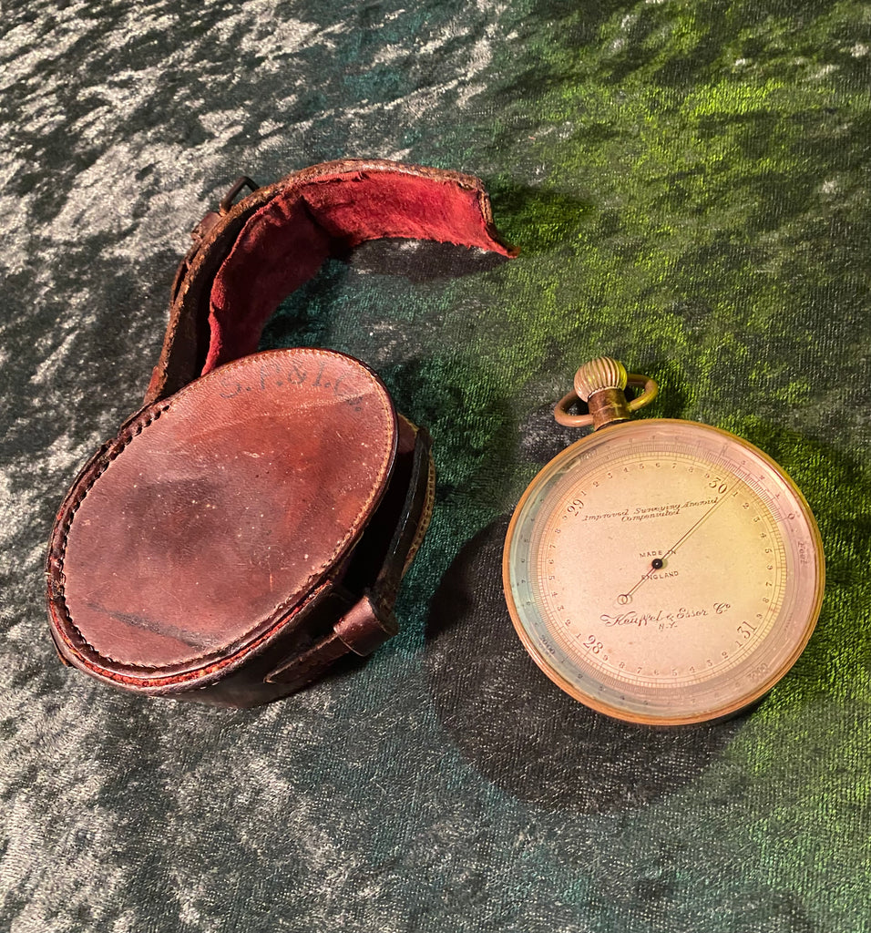 Zero Stock-Antique Surveying Aneroid Barometer Altimeter Keuffel & Ess ...