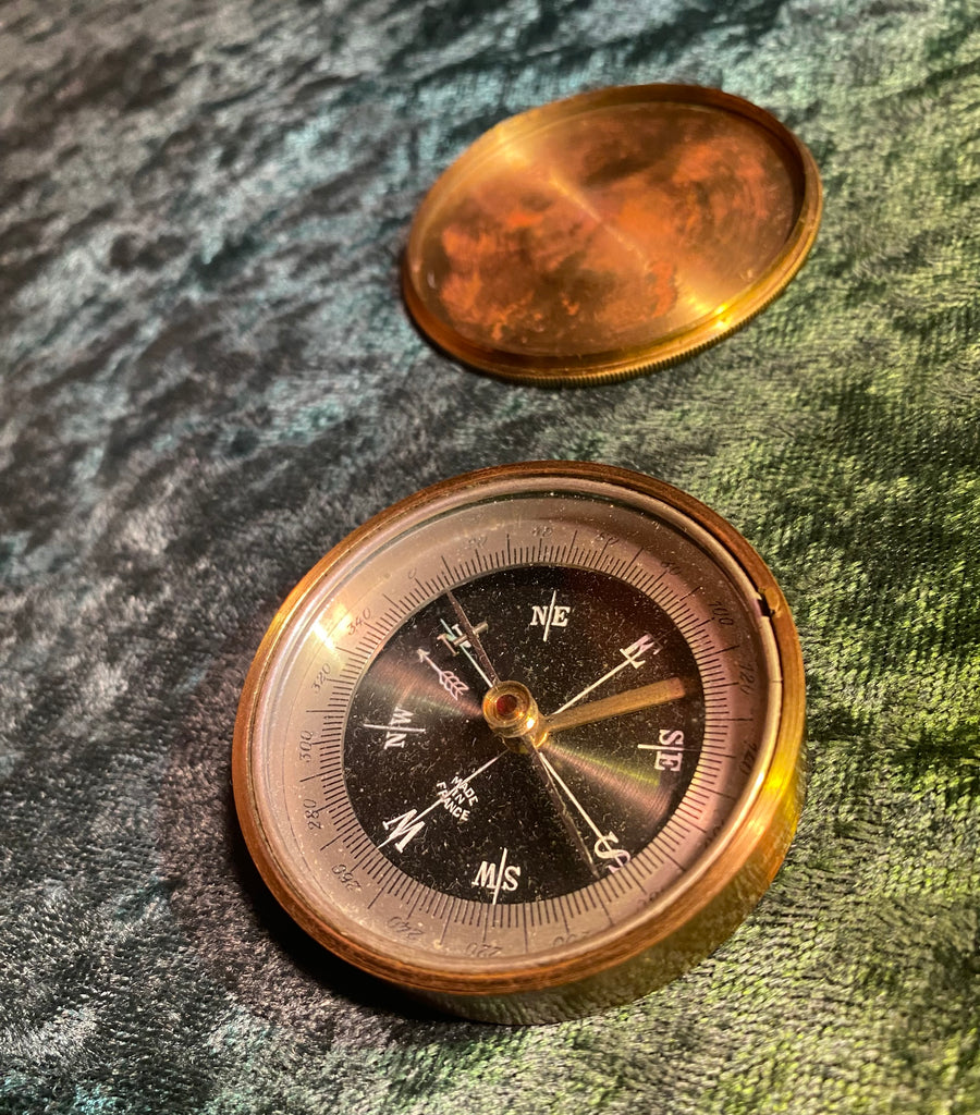 Zero Stock -Vintage Brass Compass Made in France – Explorer Antiques