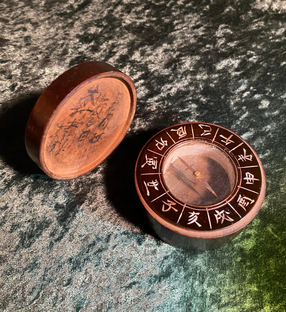 Zero Stock-Antique Wood Cased Compass Made in Japan Meiji Period ...