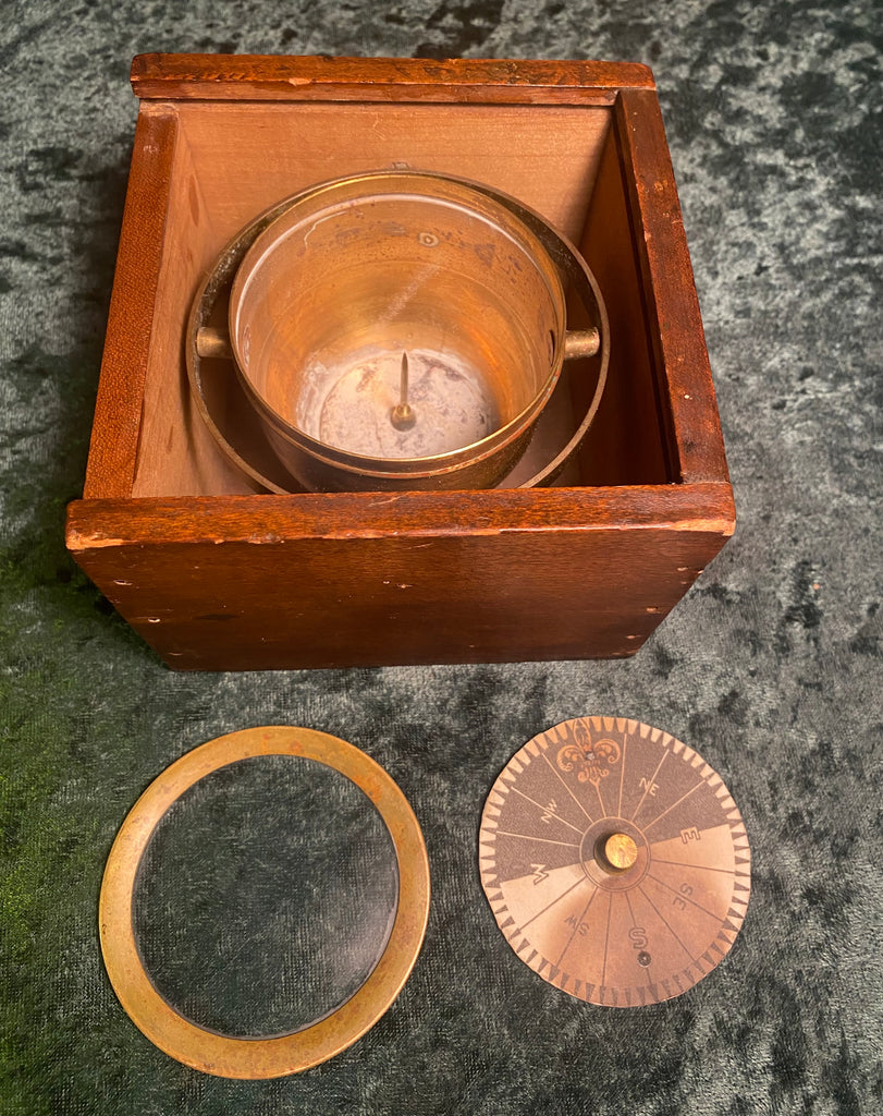Antique Nautical Floating Card Compass Made in England – Explorer Antiques