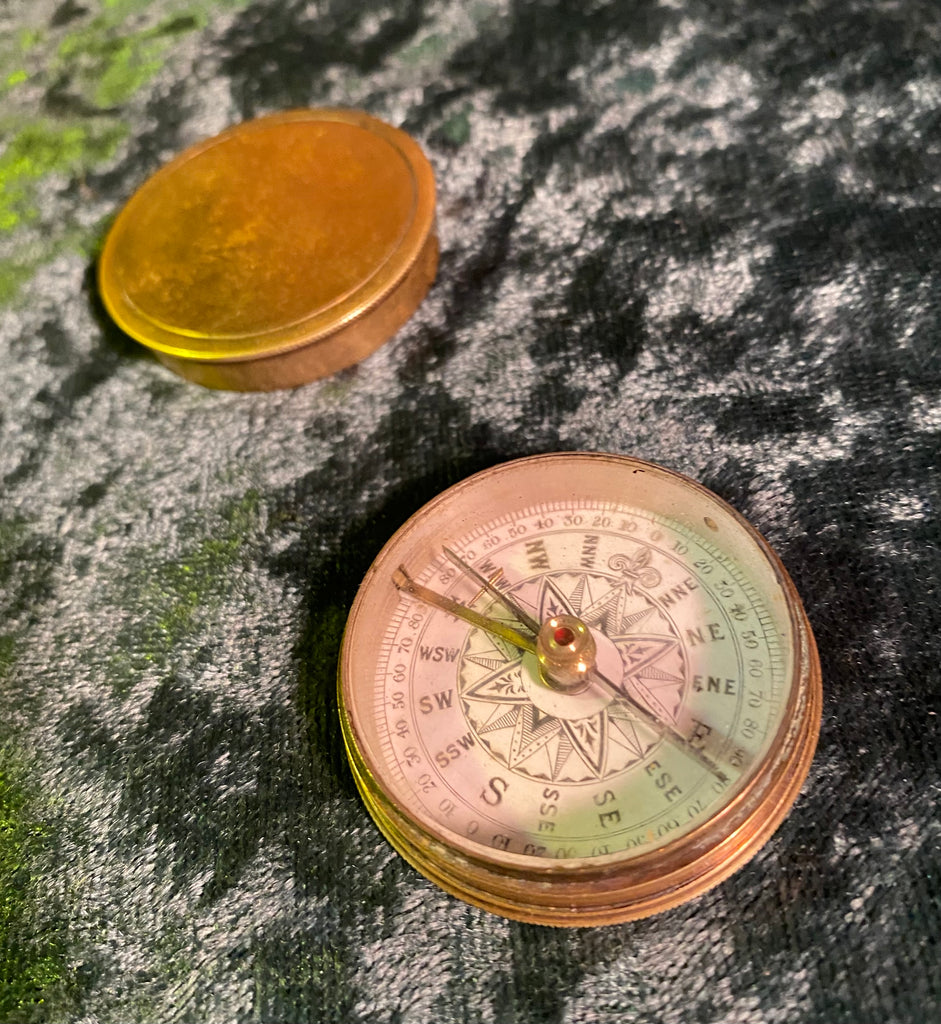 Zero Stock- Vintage Brass Compass Made in England – Explorer Antiques