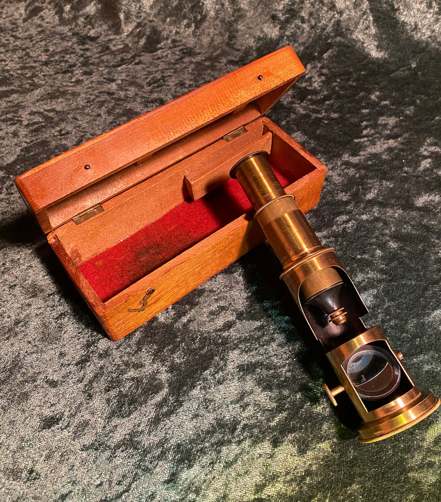 Zero Stock-Antique Field Microscope or Drum Microscope Made in France ...