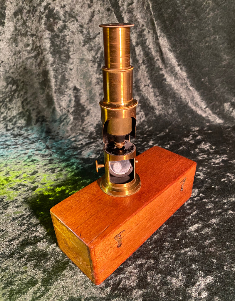 Zero Stock-Antique Field Microscope or Drum Microscope Made in France ...