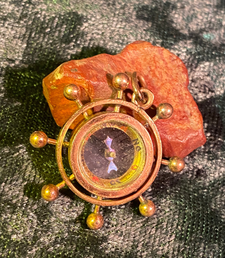 Zero Stock-Antique Ships Wheel Compass Fob Made in France – Explorer ...