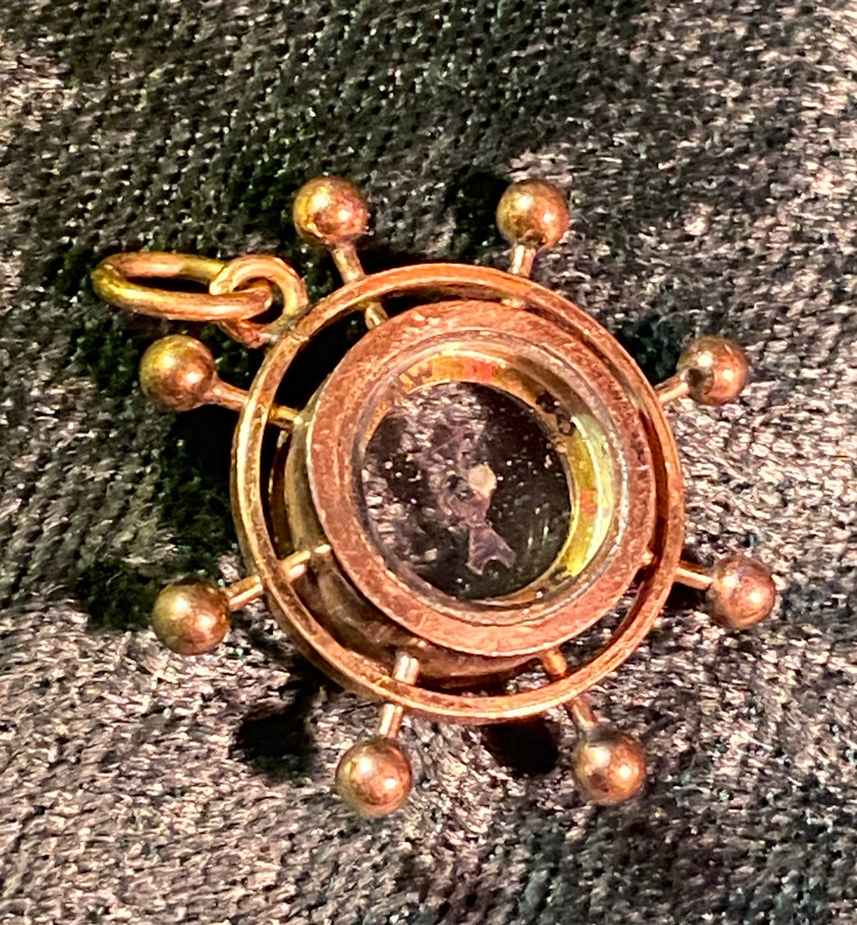 Zero Stock-Antique Ships Wheel Compass Fob Made in France – Explorer ...