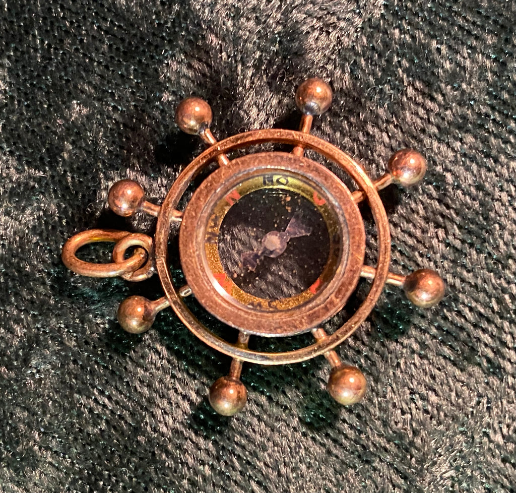 Zero Stock-Antique Ships Wheel Compass Fob Made in France – Explorer ...