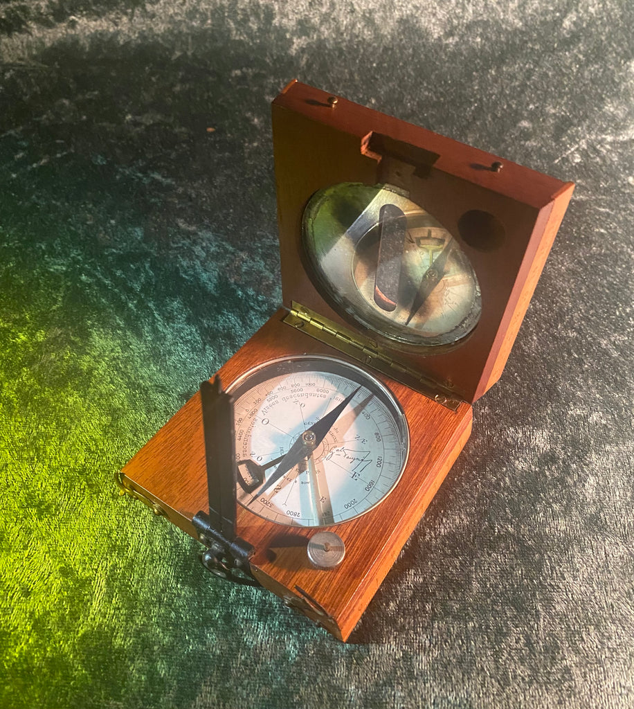 Zero Stock-Antique Compass Inclinometer Alidade Compendium General Pei ...