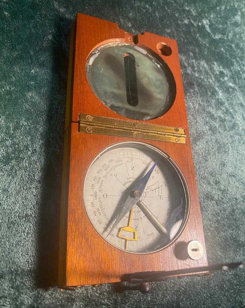 Zero Stock-Antique Compass Inclinometer Alidade Compendium General Pei ...