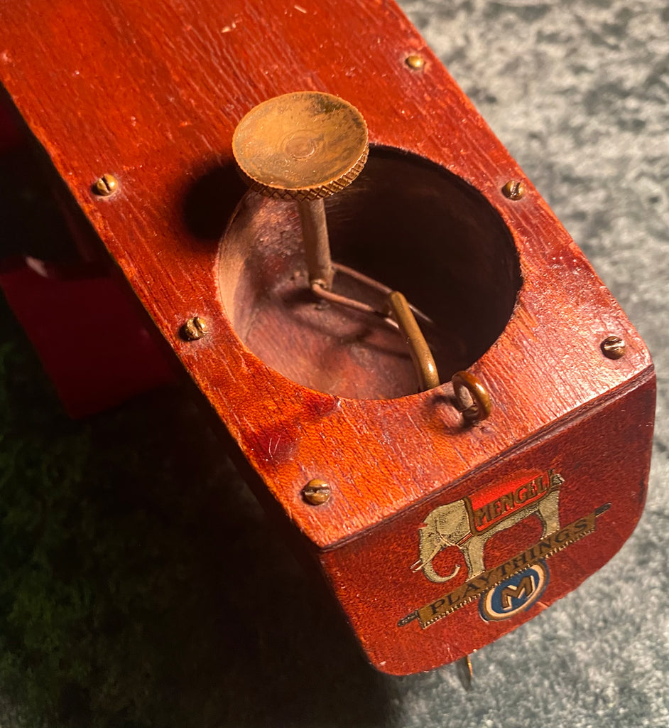 Zero Stock-Antique Mahogany Wood Clockwork Speed Boat Mengel Plaything ...