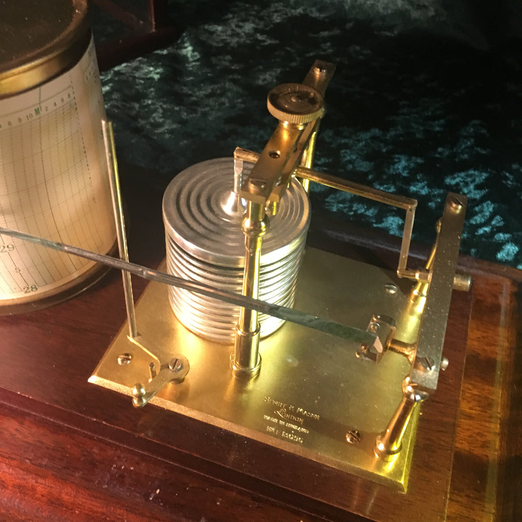 Zero Stock- Antique Short & Mason Barograph Recording Barometer ...