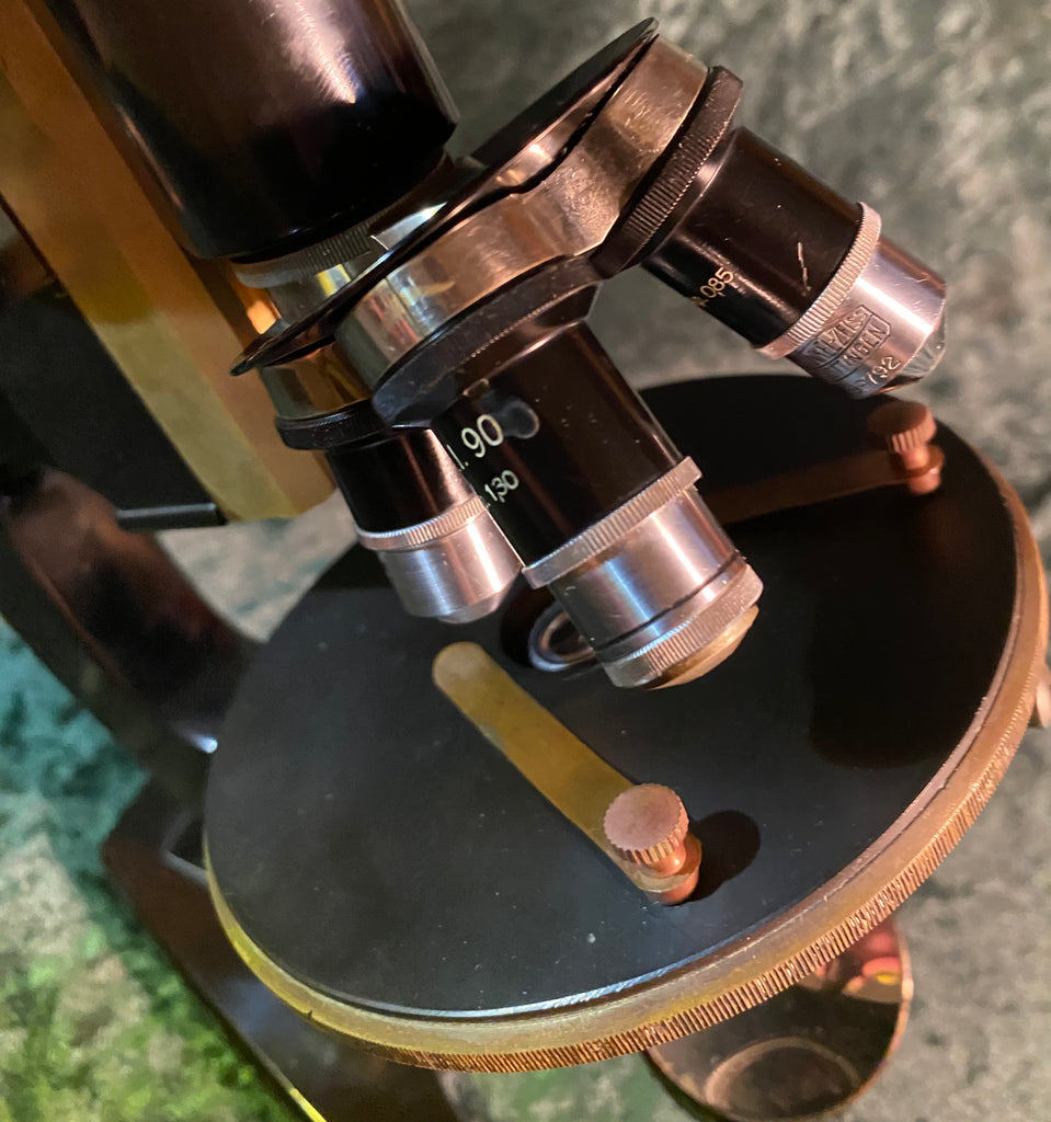 Zero Stock-Antique Microscope Carl Zeiss Jena Germany – Explorer Antiques