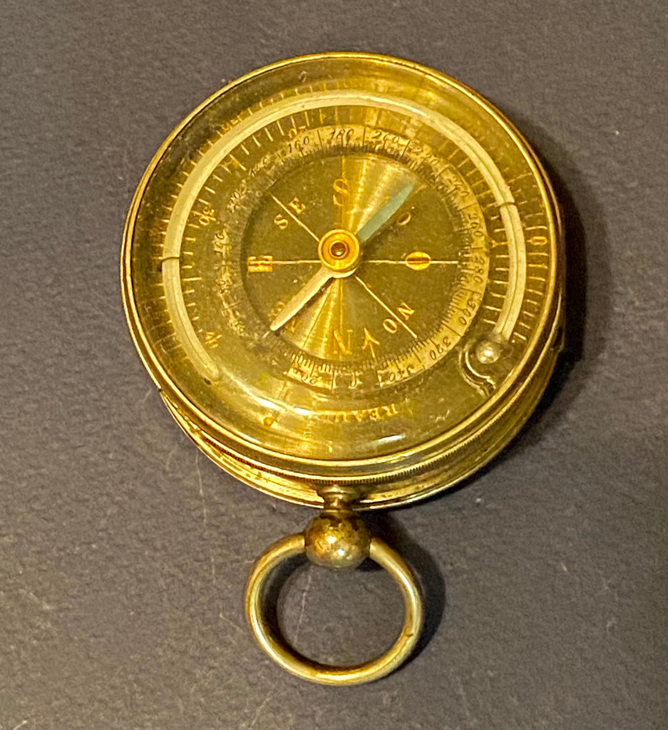 Zero Stock-Antique Barometer Compass and Thermometer Compendium Made b ...