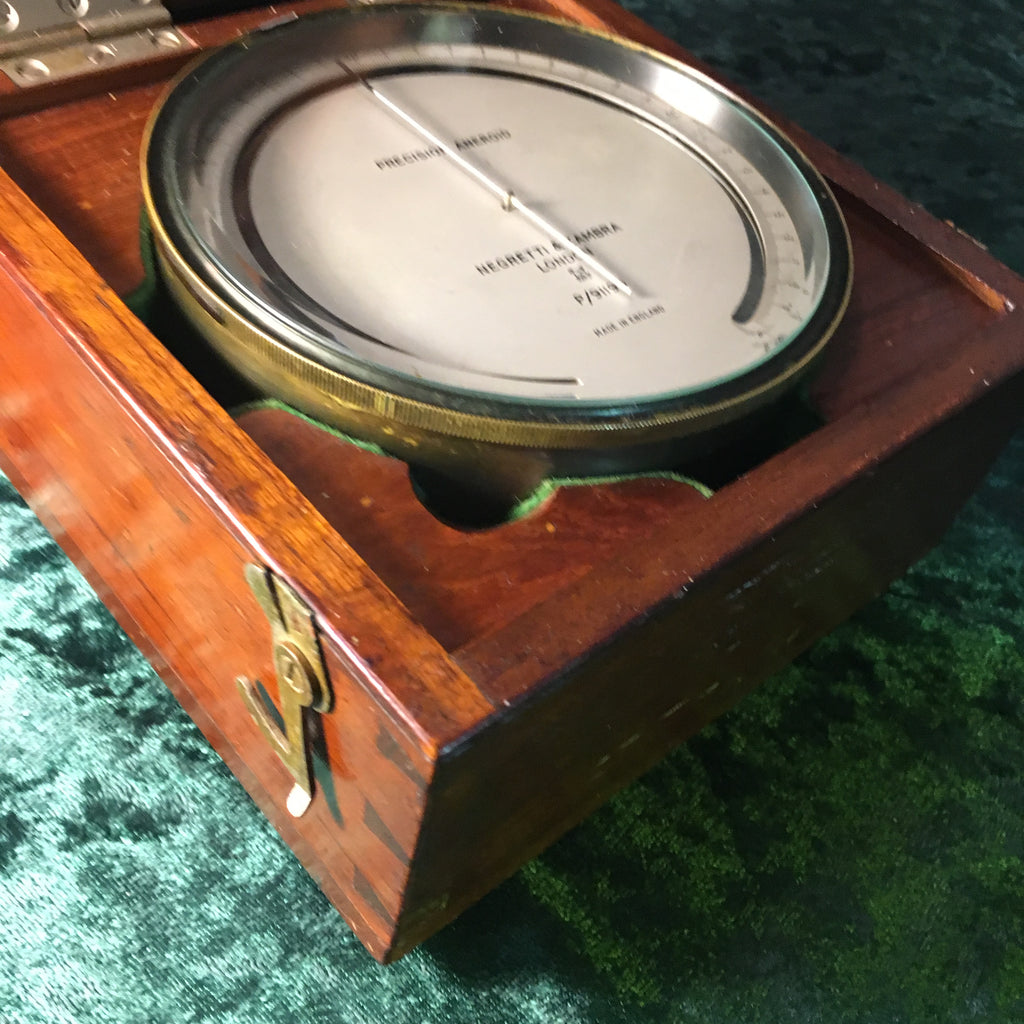 Zero Stock-Vintage Precision Aneroid Barometer Made by Negretti & Zamb ...