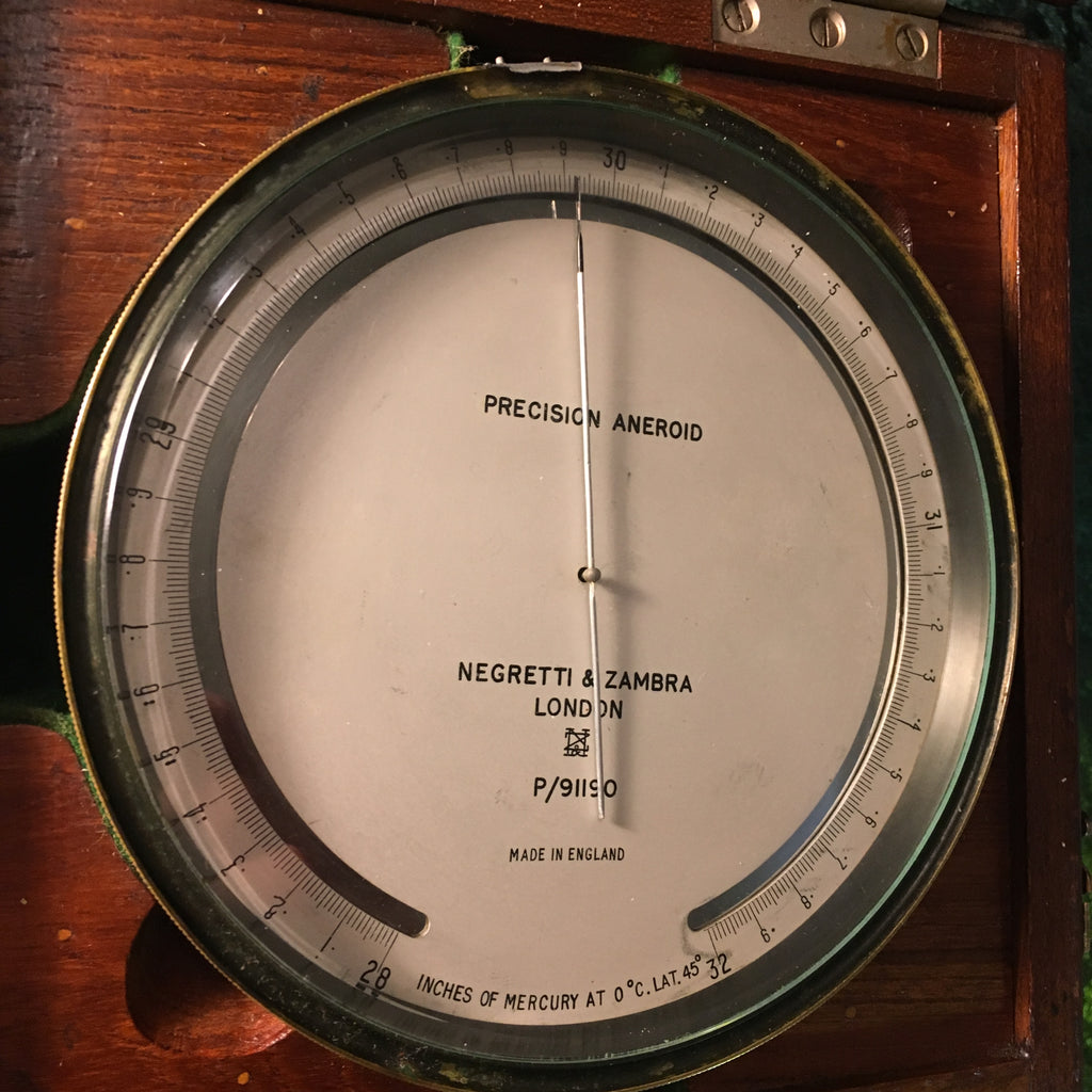 Zero Stock-Vintage Precision Aneroid Barometer Made by Negretti & Zamb ...