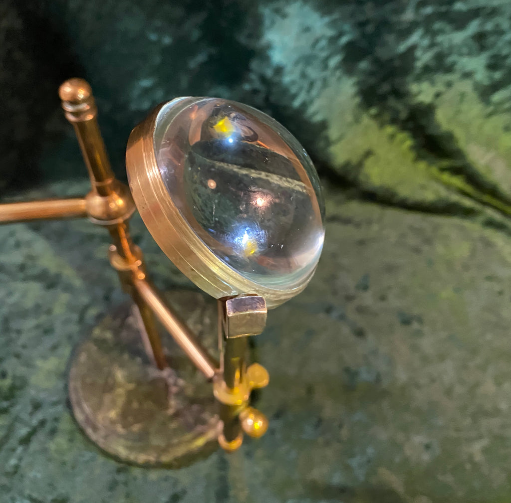 Zero Stock- Antique Microscope Bullseye or Bench Condenser Lens ...