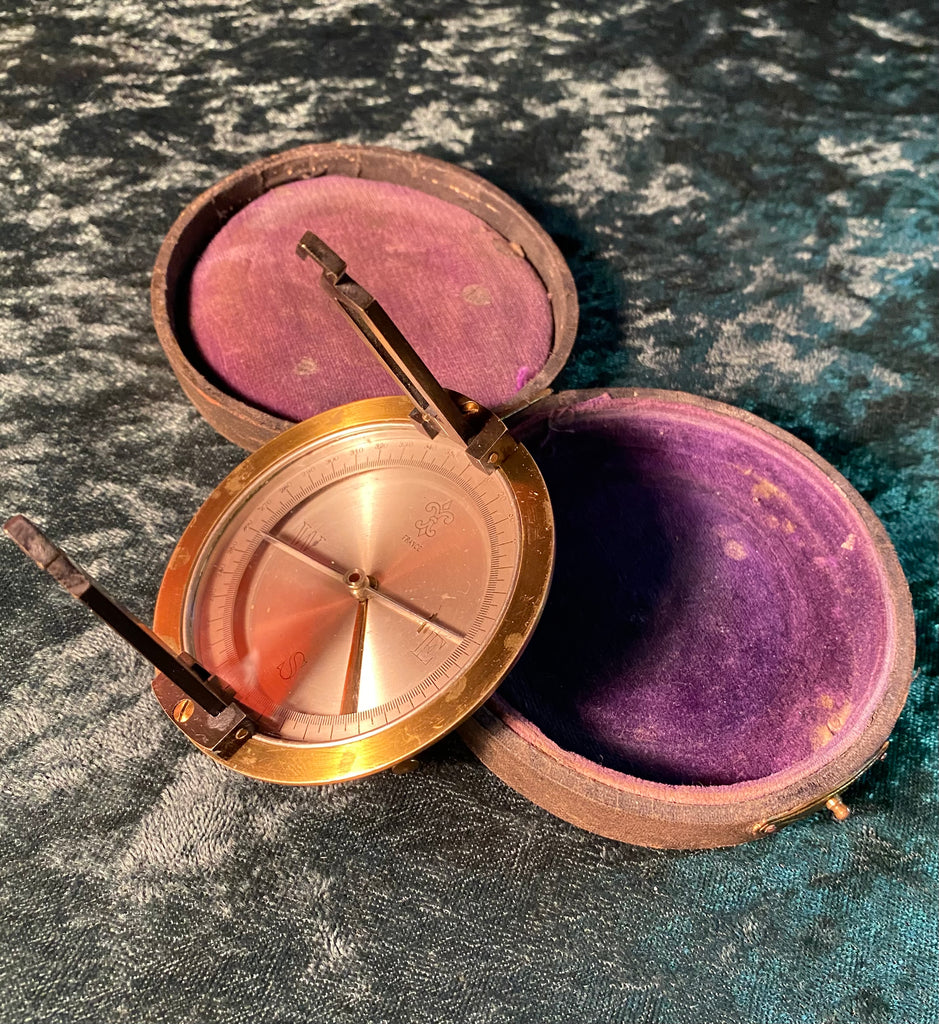 Zero Stock-Antique Surveyors Mining Compass Made in France – Explorer ...