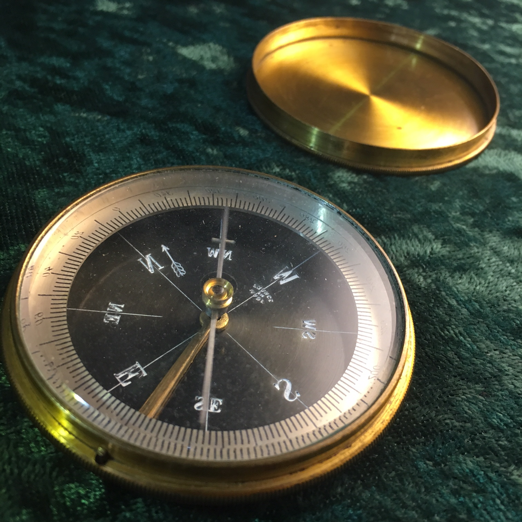 Zero Stock -Vintage Brass Compass Made in France – Explorer Antiques