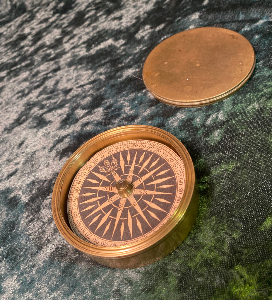 Zero Stock- Antique Small Nautical Dry Card Compass Made in England ...