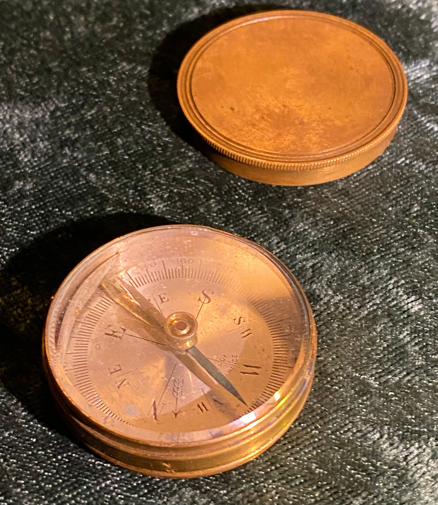 Zero Stock-Vintage Brass Compass Made in France – Explorer Antiques