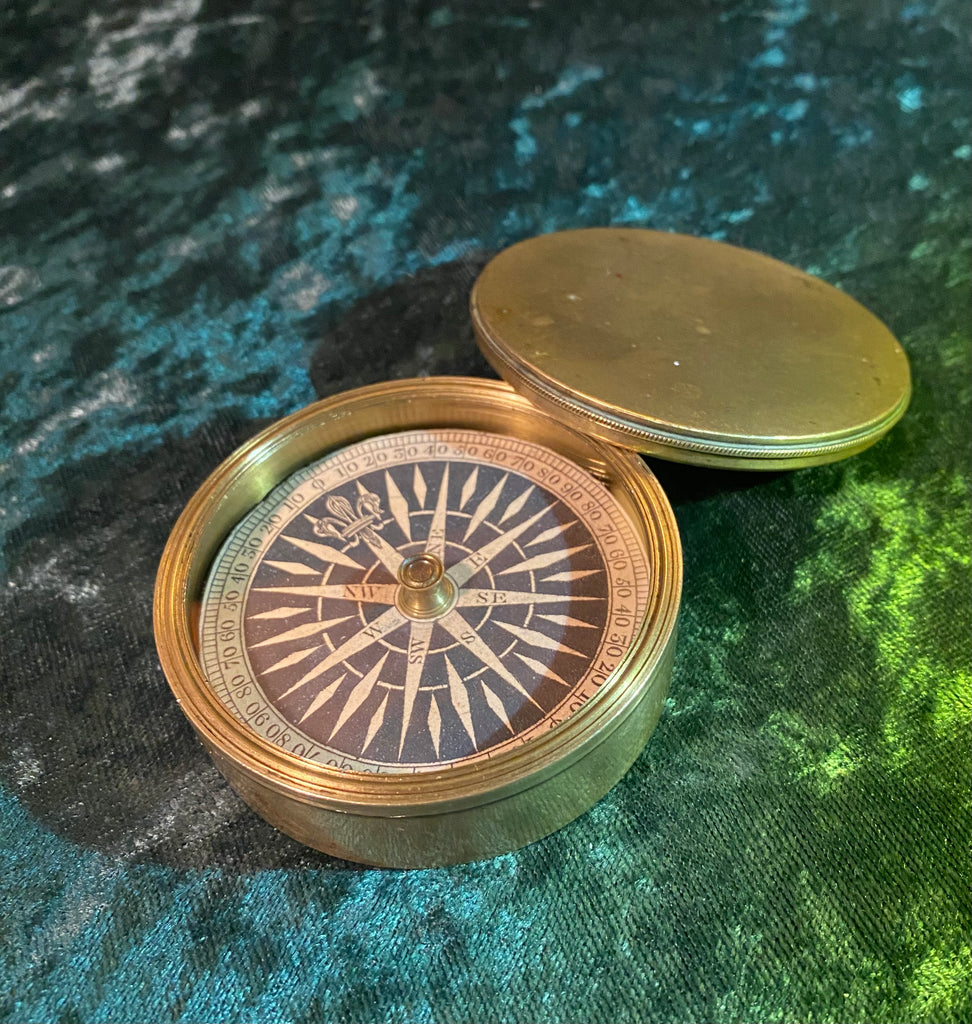 Zero Stock- Antique Small Nautical Dry Card Compass Made in England ...