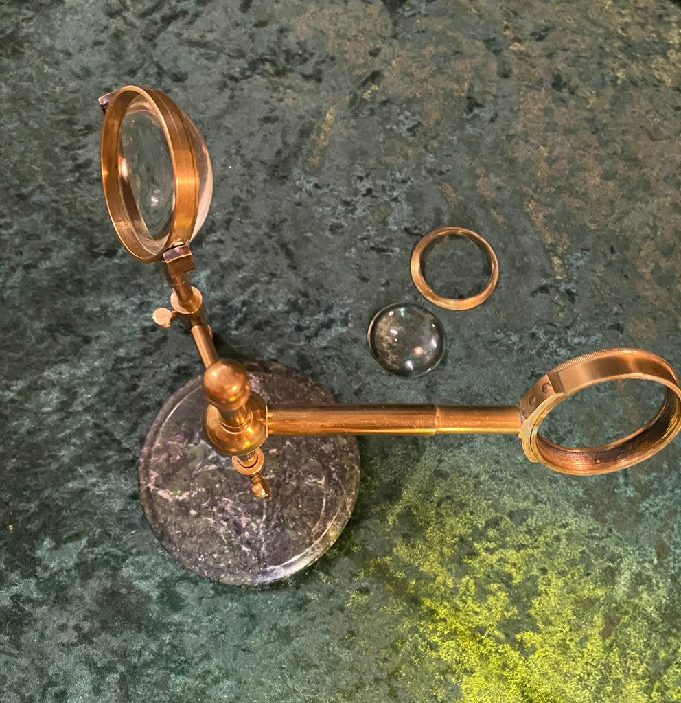 Zero Stock- Antique Microscope Bullseye or Bench Condenser Lens ...