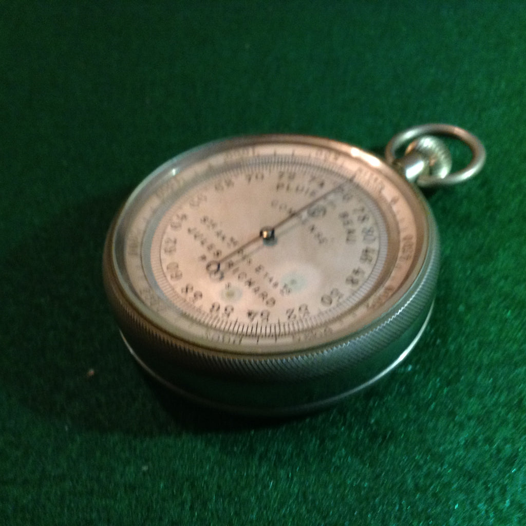 ZERO STOCK-ANTIQUE POCKET ALTIMETER BAROMETER MADE BY JULES RICHARD PA ...
