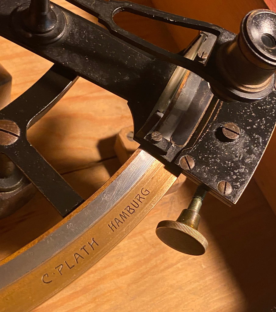 Zero Stock- Antique Marine Sextant Octant Made by C Plath Hamburg Germ ...