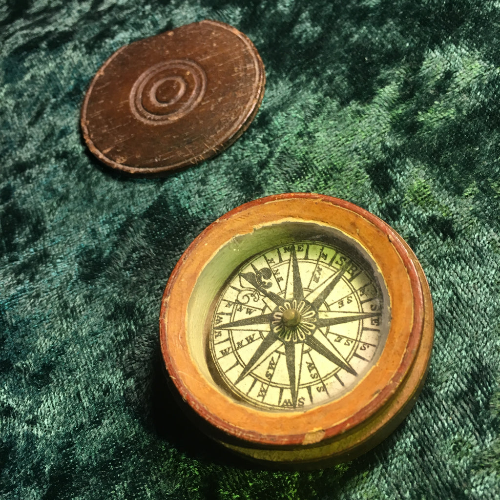 ZERO STOCK-Antique Floating Card Compass From Napoleonic Wars Era ...