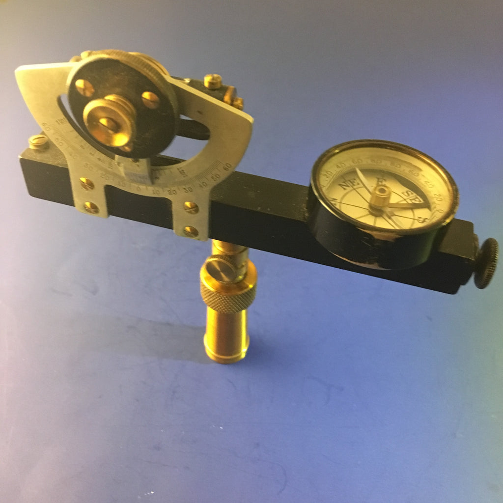 Zero Stock- Vintage Abney Reflecting Level Pocket Altimeter Compass Ma ...