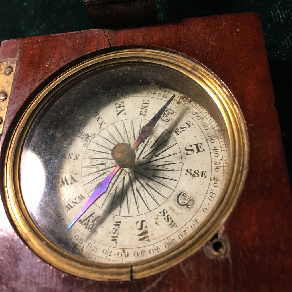 ZERO STOCK-ANTIQUE MAHOGANY CASE COMPASS MADE IN ENGLAND – Explorer ...