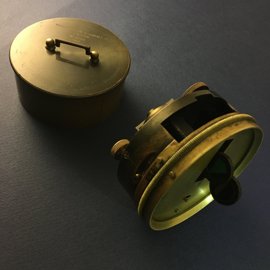 Zero Stock Antique Pocket Drum Sextant Troughton And Simms From London