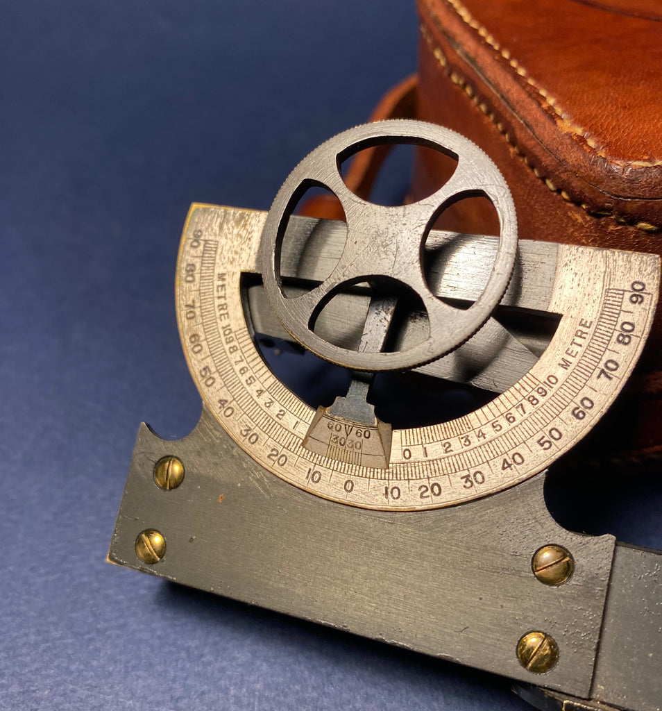 Zero Stock- Vintage Abney Reflecting Level Pocket Altimeter Compass Ma ...