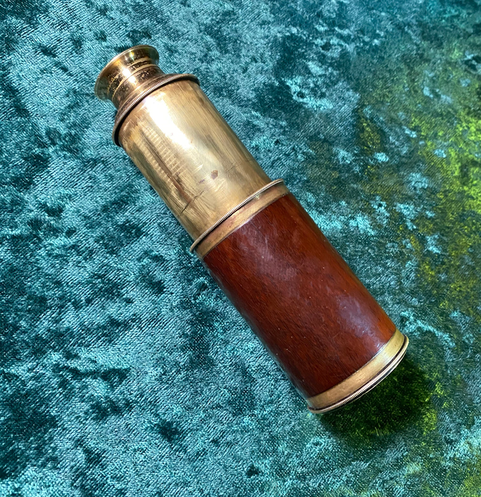 Zero Stock- Antique Small Mahogany Telescope Made in France – Explorer ...