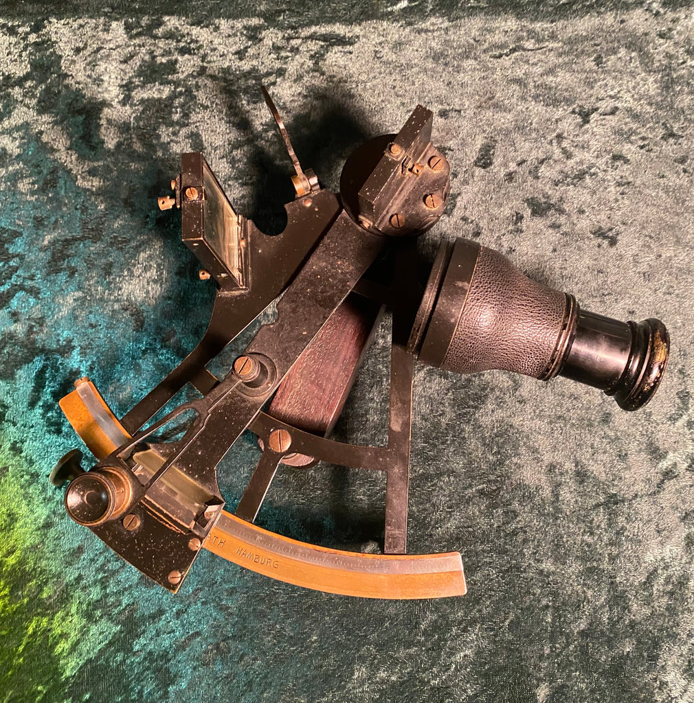 Zero Stock- Antique Marine Sextant Octant Made by C Plath Hamburg Germ ...