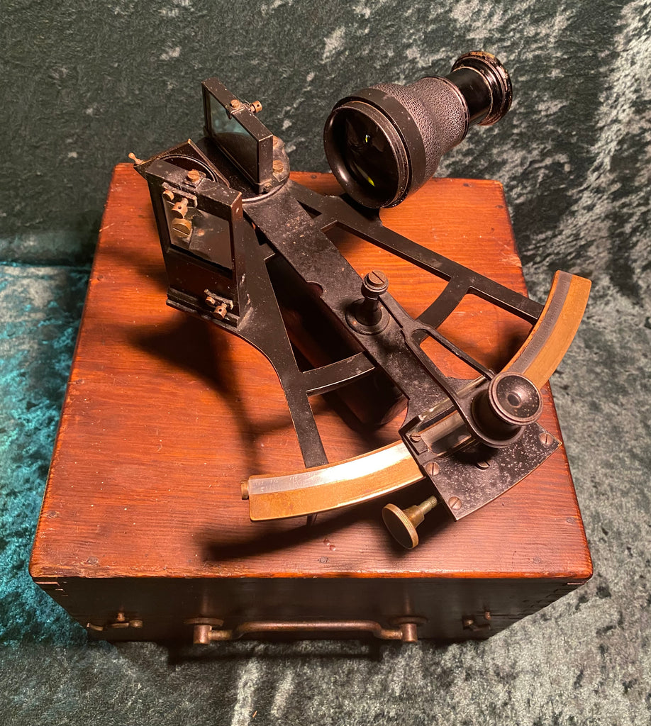 Zero Stock- Antique Marine Sextant Octant Made by C Plath Hamburg Germ ...