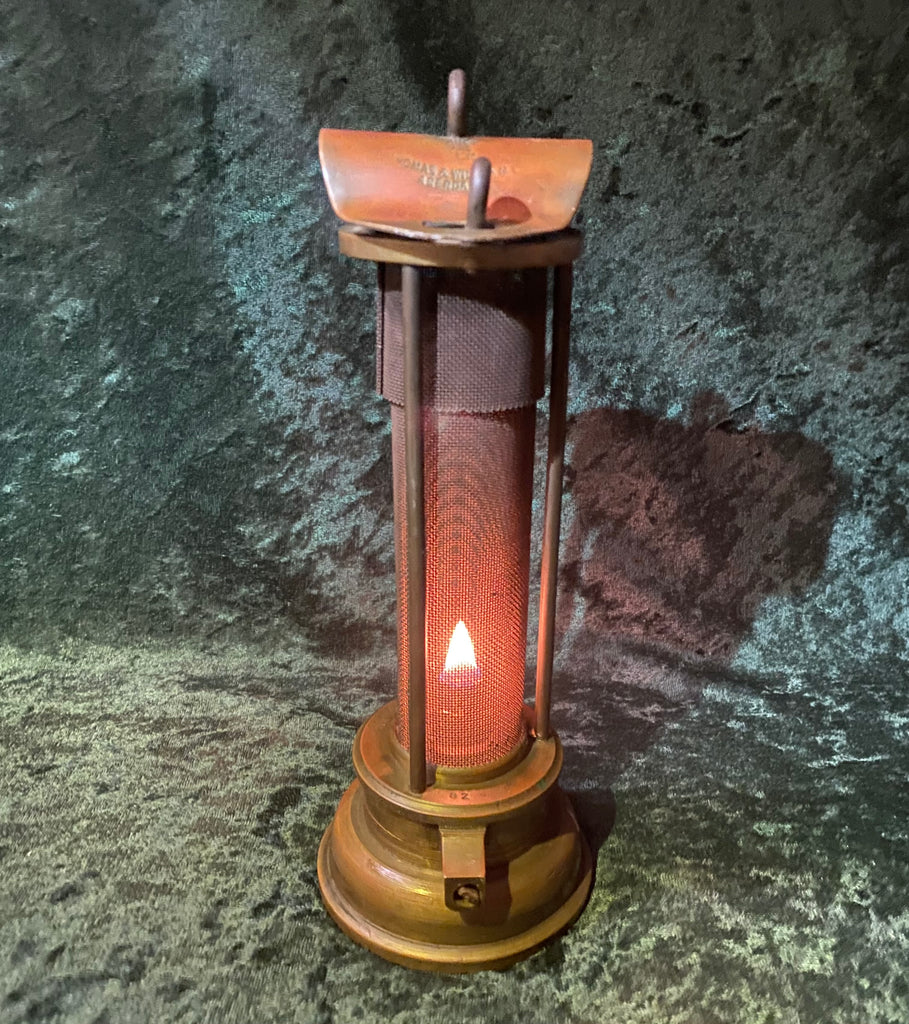 Zero Stock -Antique Mining Safety Davy Lamp Made By Thomas Williams Ab ...