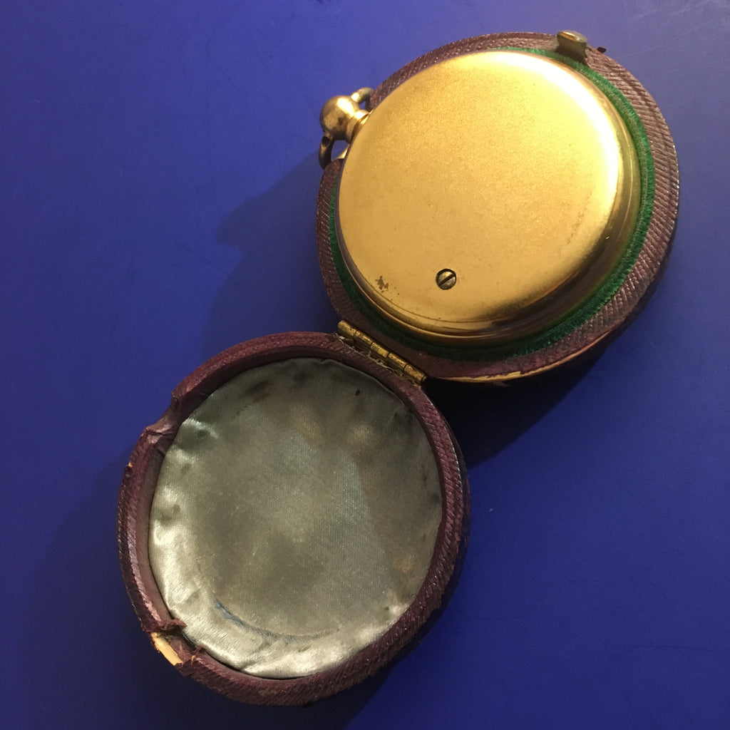 ZERO STOCK- Antique Pocket Altimeter Barometer Made by Short & Mason f ...