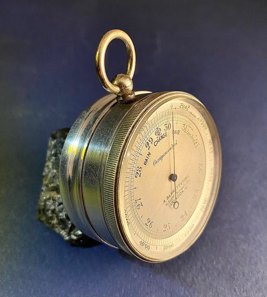 Zero Stock- Antique Pocket Barometer Compass and Thermometer Compendiu ...