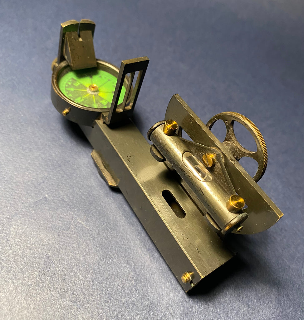 Zero Stock- Vintage Abney Reflecting Level Pocket Altimeter Compass Ma ...