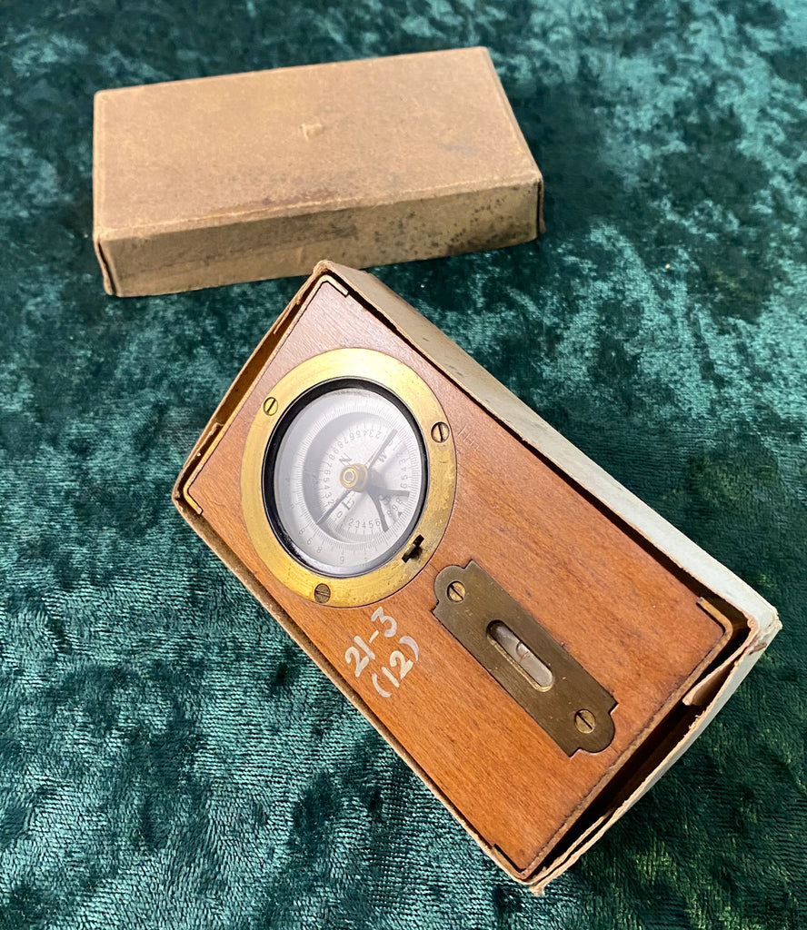 Zero Stock- Antique Surveyors Compass Inclinometer And Level Compendiu ...