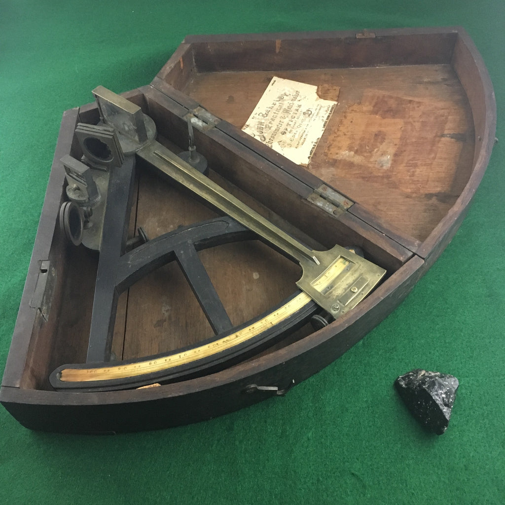 ZERO STOCK-ANTIQUE MARINE OCTANT MADE BY SPENCER BROWNING AND RUST LON ...