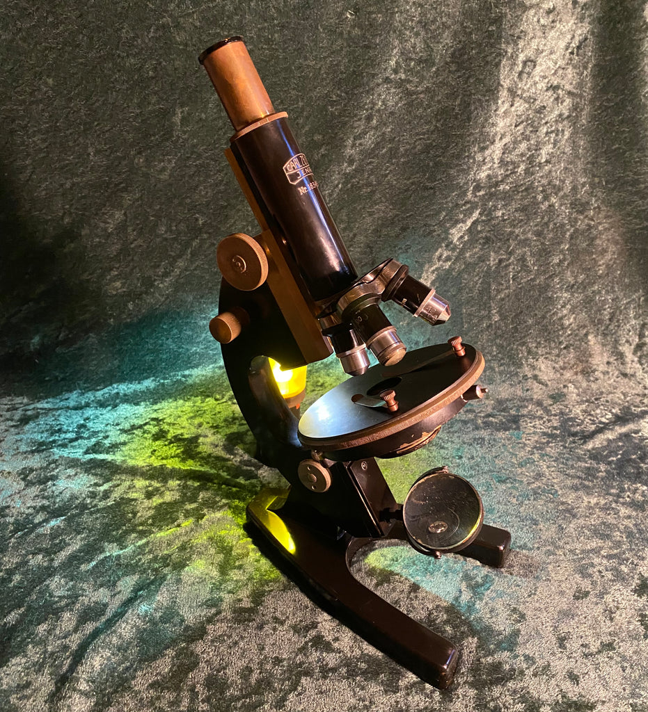 Zero Stock-Antique Microscope Carl Zeiss Jena Germany – Explorer Antiques