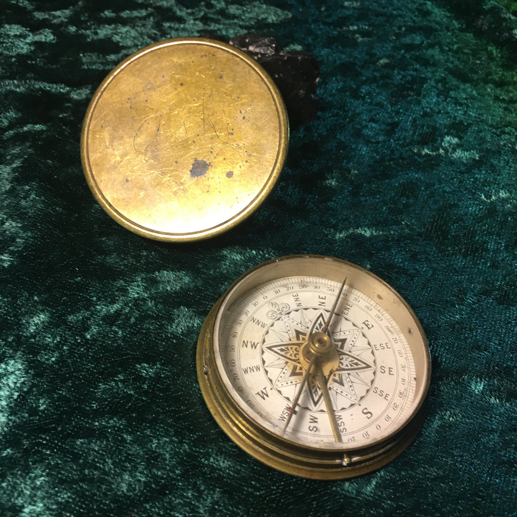 ZERO STOCK-Antique Pocket Compass Made in England – Explorer Antiques