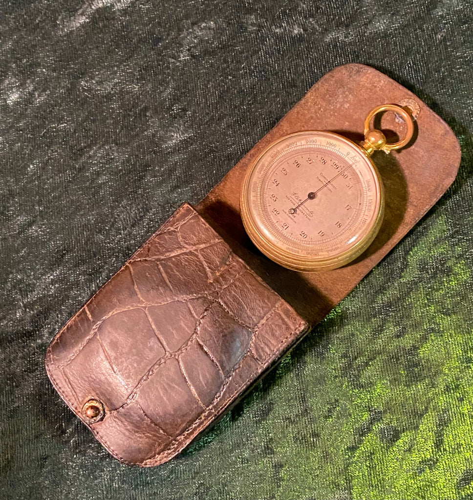 Zero Stock-Antique Pocket Altimeter Barometer Made by Tycos Short & Ma ...