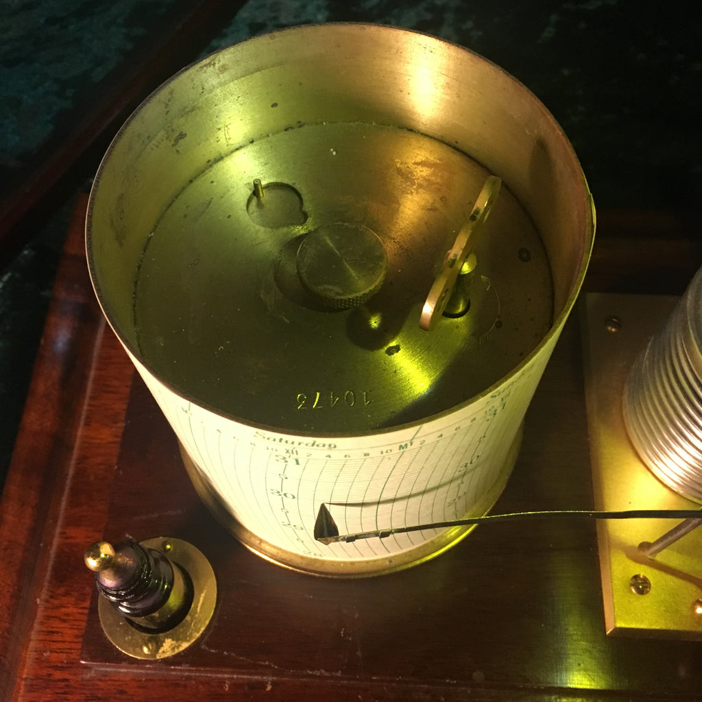 Zero Stock- Antique Short & Mason Barograph Recording Barometer ...