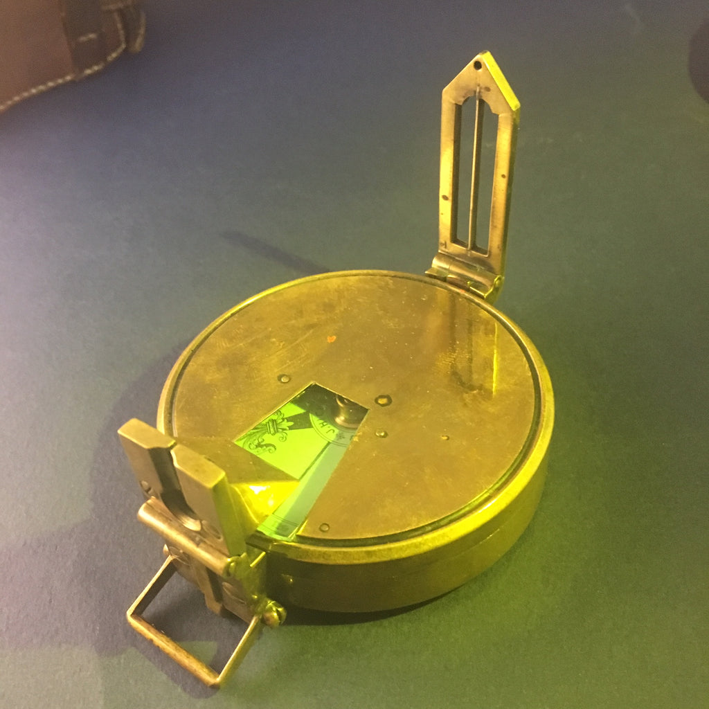 Zero Stock-Antique Green Card Prismatic Compass and Clinometer J.J. Hi ...