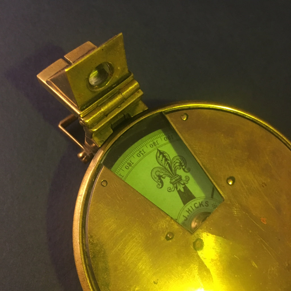 Zero Stock-Antique Green Card Prismatic Compass and Clinometer J.J. Hi ...